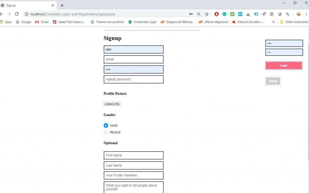 Complete Login and Registration Application using PHP and MySQL